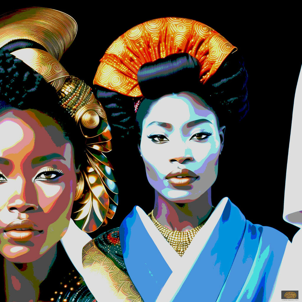 Geisha, African, Femail Portrait