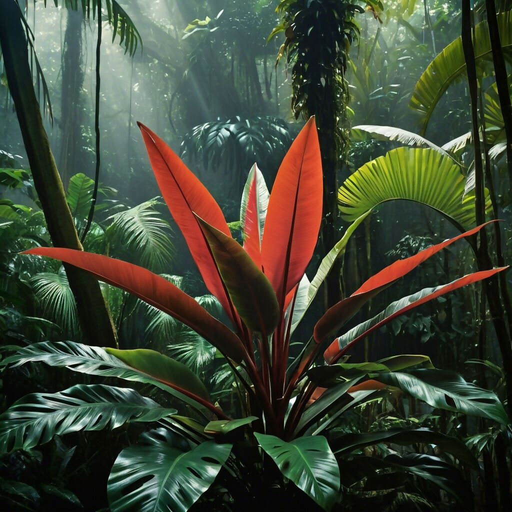 Lost in the jungle, nature's masterpiece, lush jungle scene, vi...