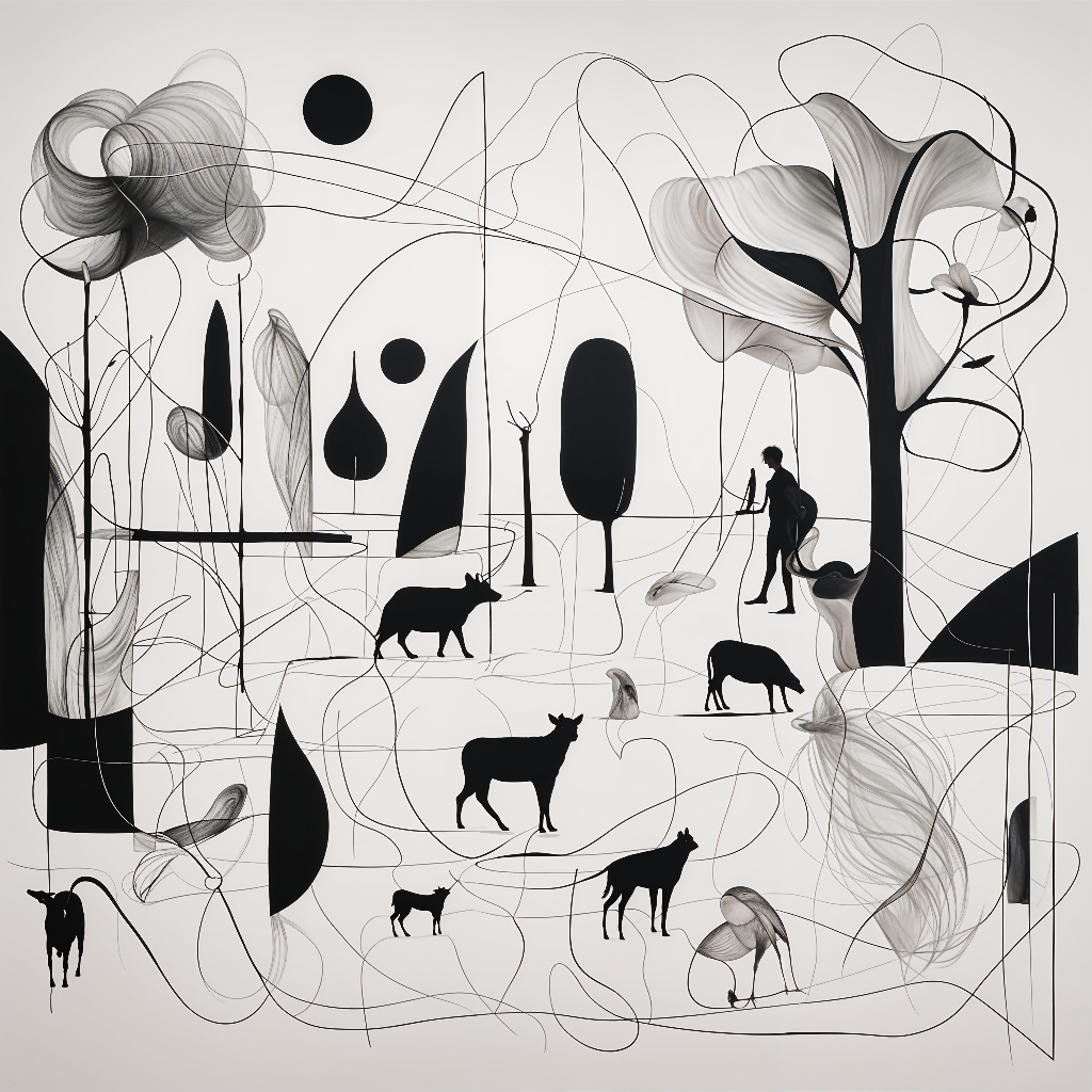 The Harmony of Wild Lines | 1 of 1 AI-Generated Artwork