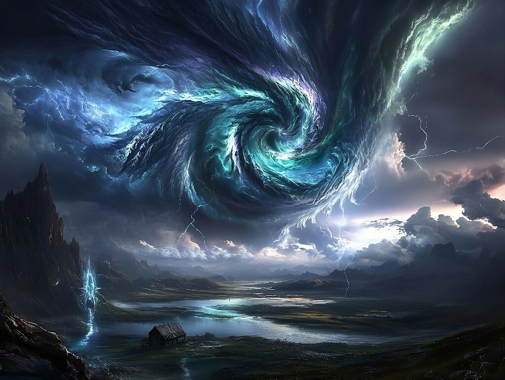 Storm Vortex – AI Art Landscape
