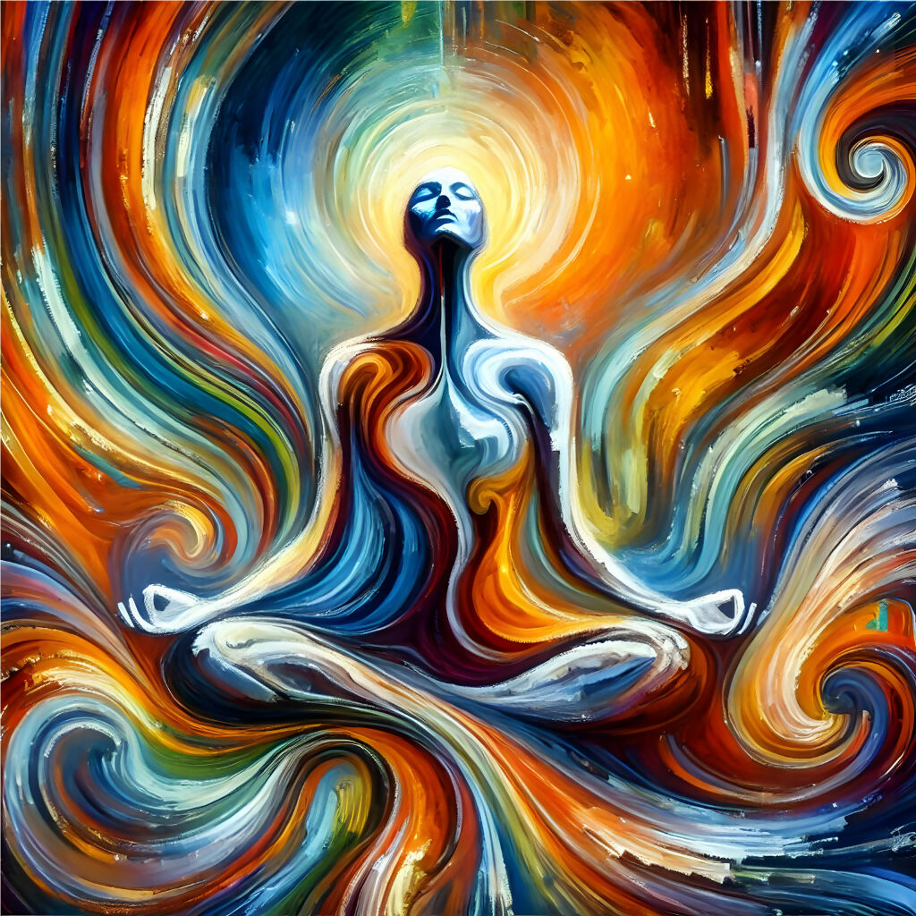 meditation oil paint art