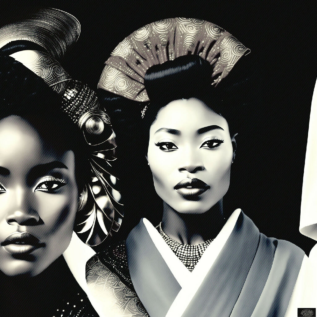 African, Geisha, Surreal