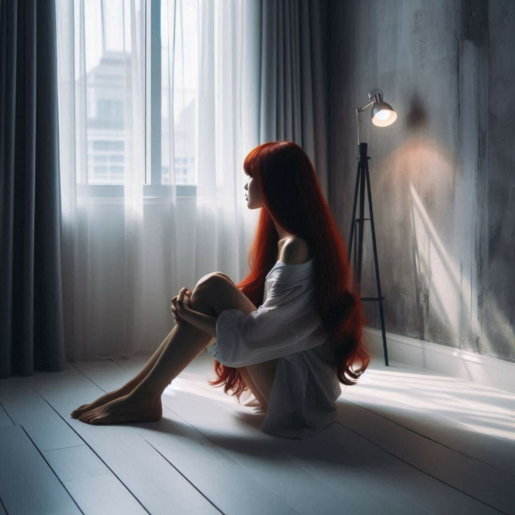 alone, sad, room, woman, girl, lady, depressed, emotional