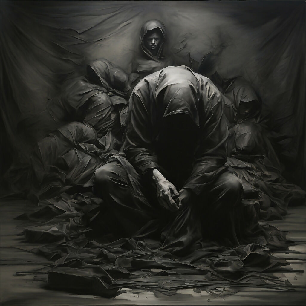 Sadness Darkness Thinking Art Wall Painting Home Decor Stunning Gor...