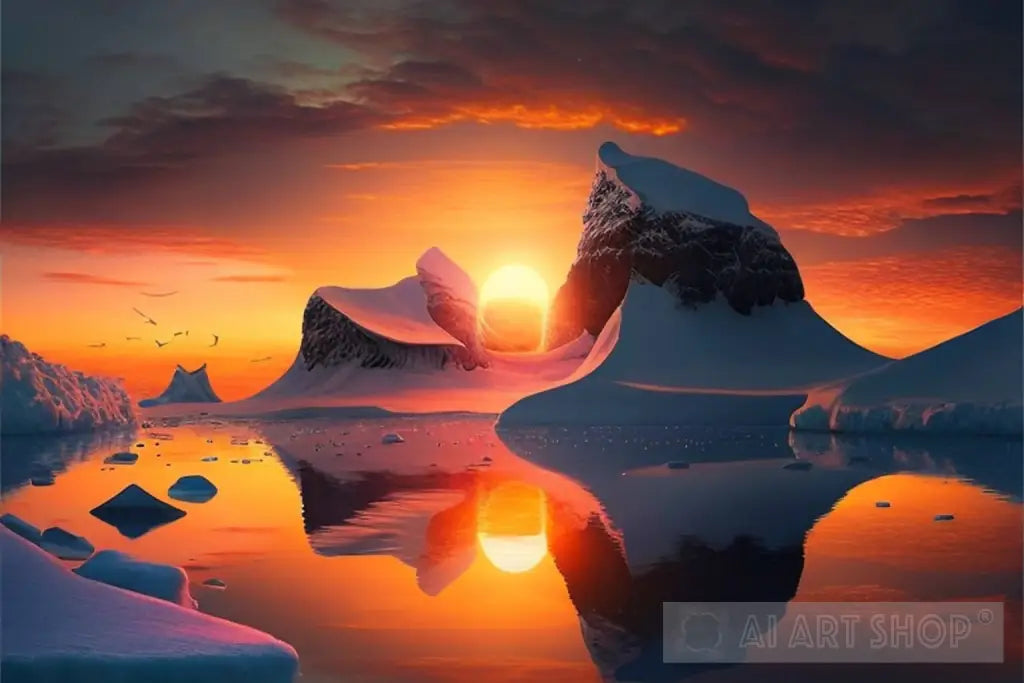 A Beautiful Sunrise in the North Pole