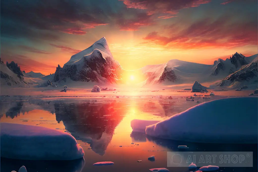A Beautiful Sunrise in the North Pole