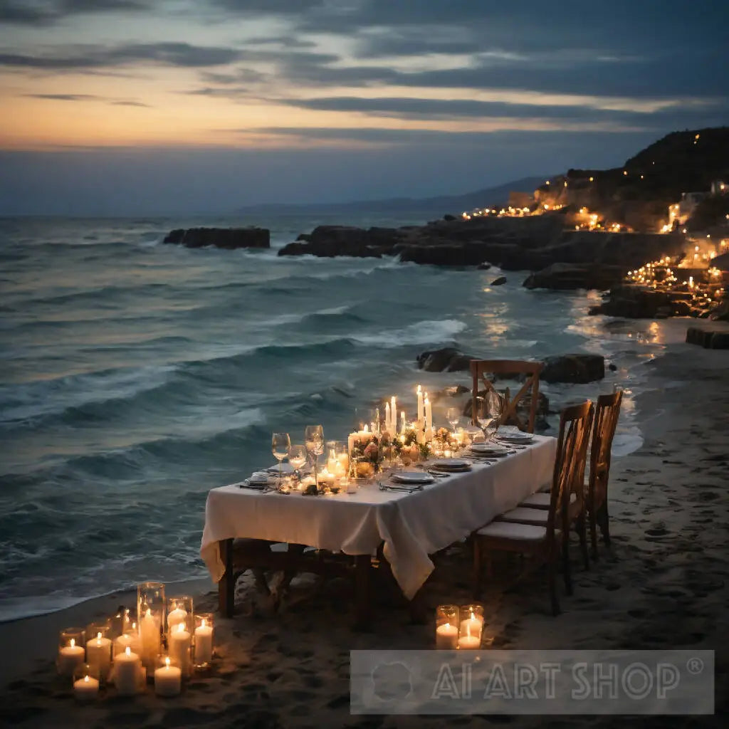 Romantic beach setting