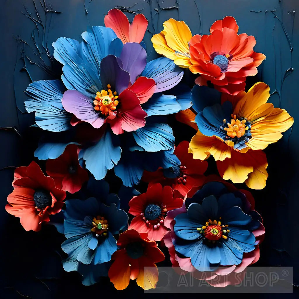 Colorful Flowers Painting - Buy Floral Wall Art Online Vibrant Flow...