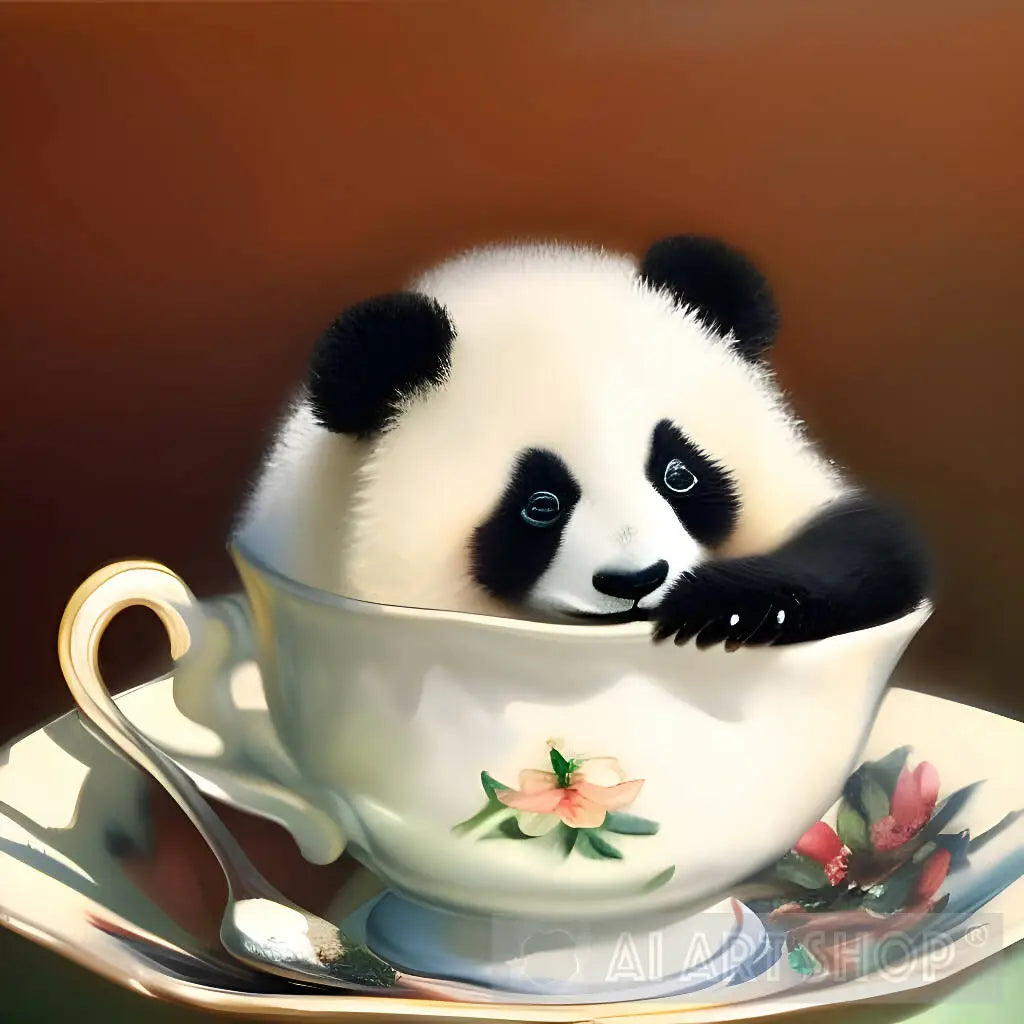 a cup full of panda