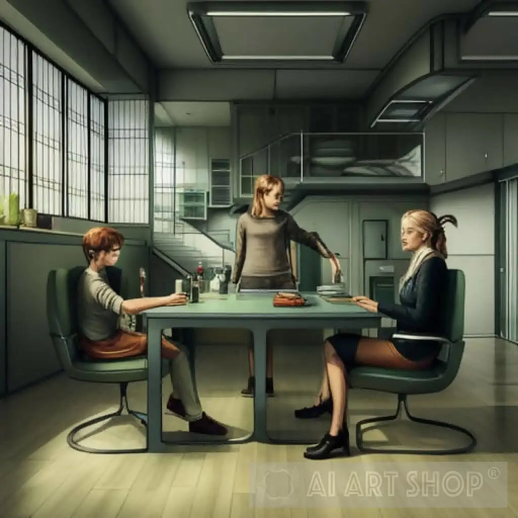 A cyber home with a family