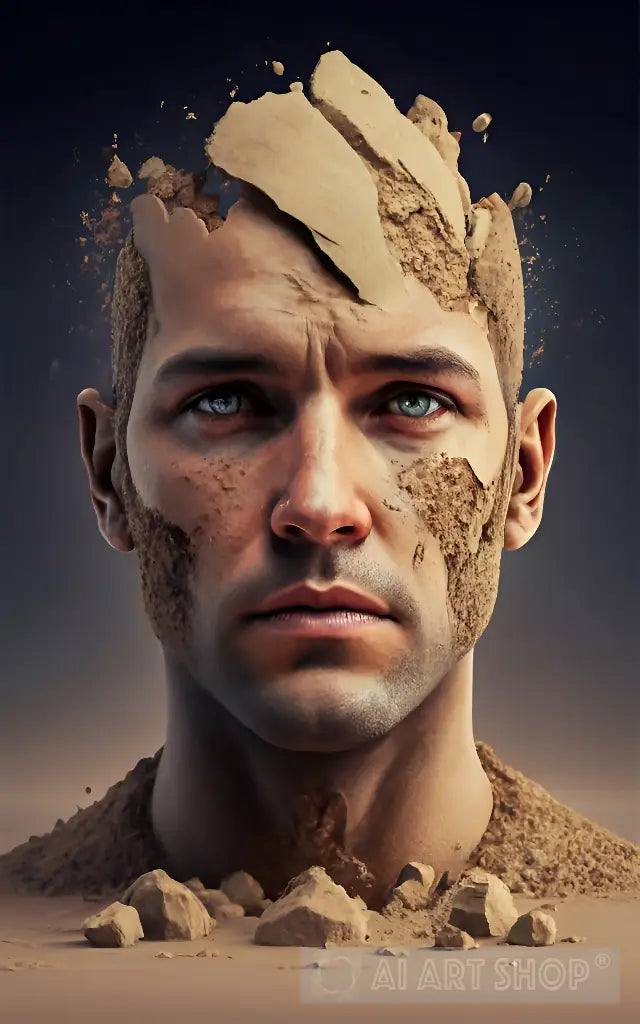 Sand, portrait , man , art, head, face , eyes, illustrations, vibrant