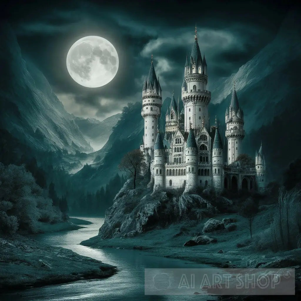 A MYSTICAL CASTLE BY A RIVER