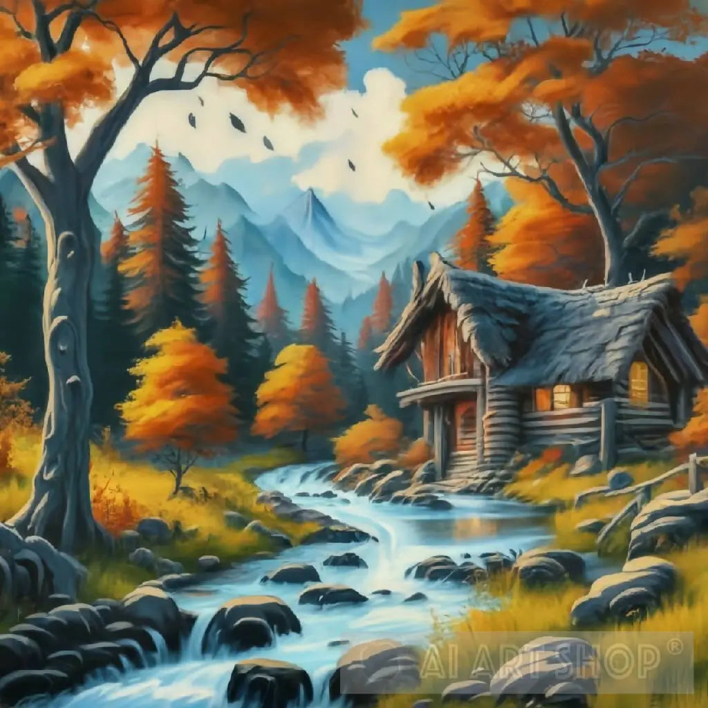 A peaceful, lively autumn landscape