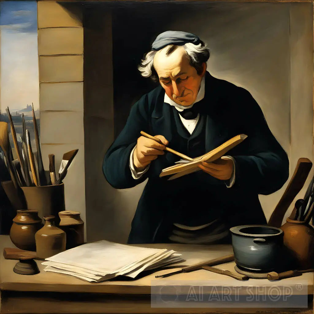 A sculptor during work