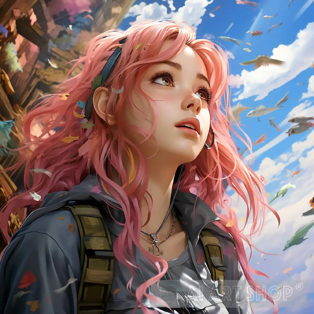 anime, cute, kawaii, girl, chibi, adorable, pink, manga, fantasy, p...