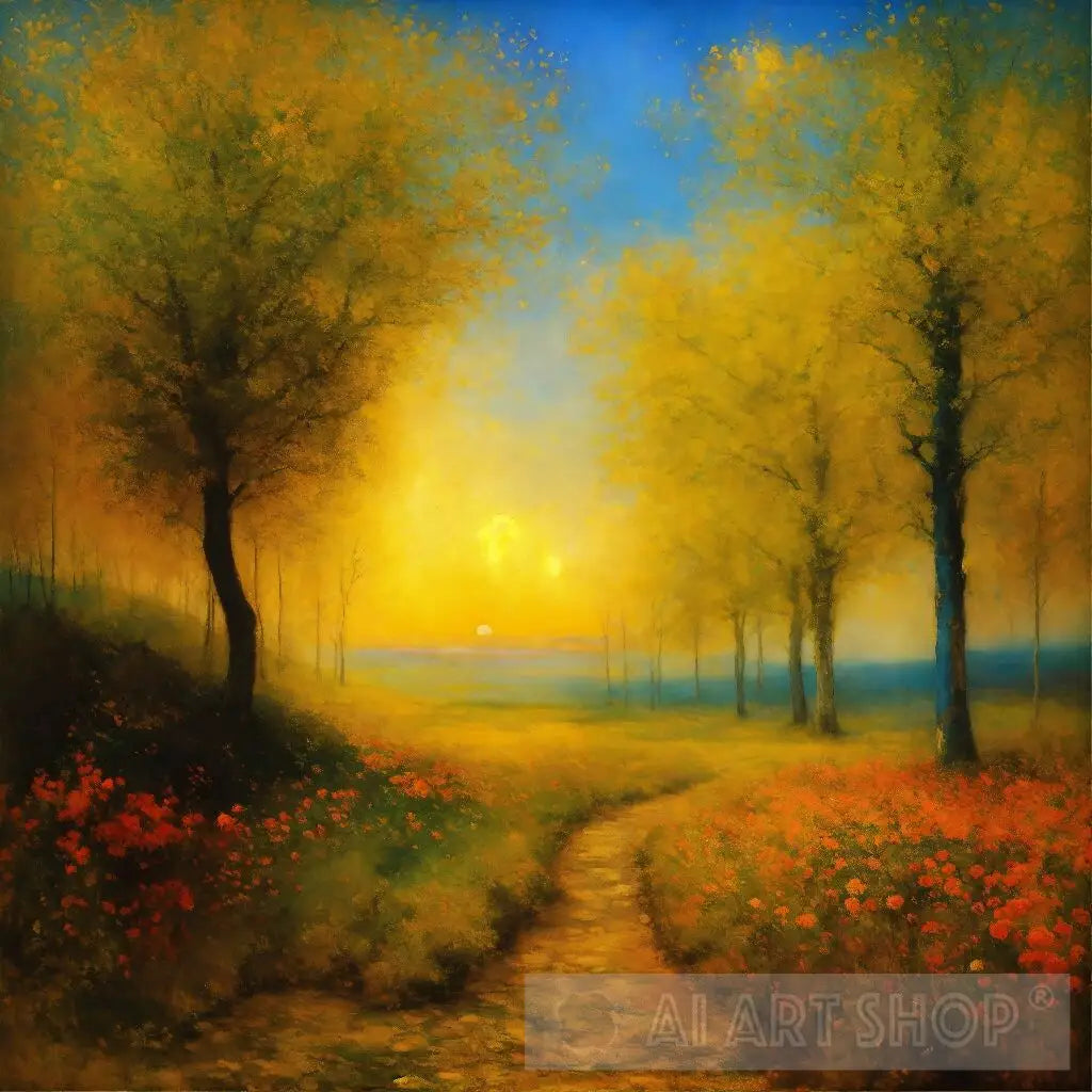 a trees landscape abstract,