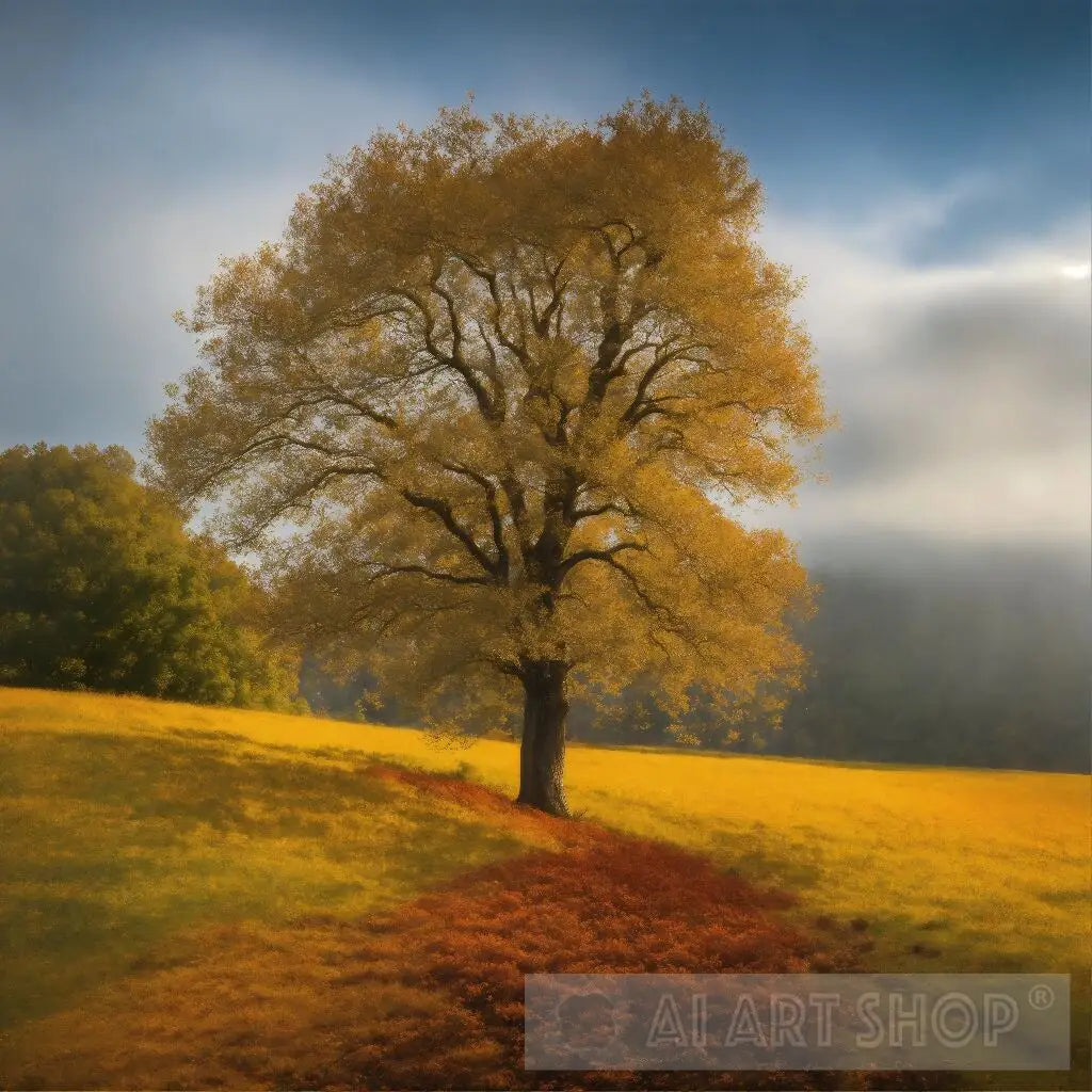 a trees landscape abstract,