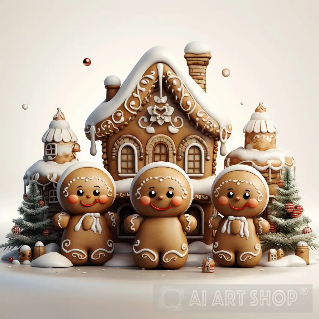 cute, christmas, adorable, gingerbread, holiday, house, sweet, spri...