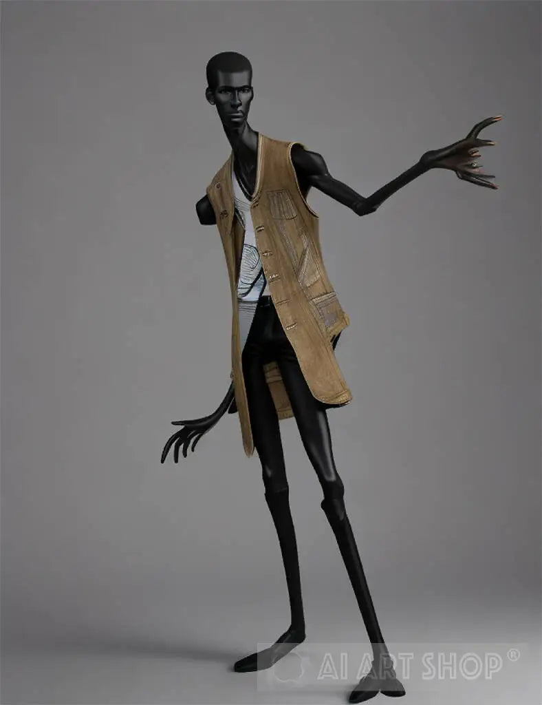 AI Art , dark , tall , person , clear features