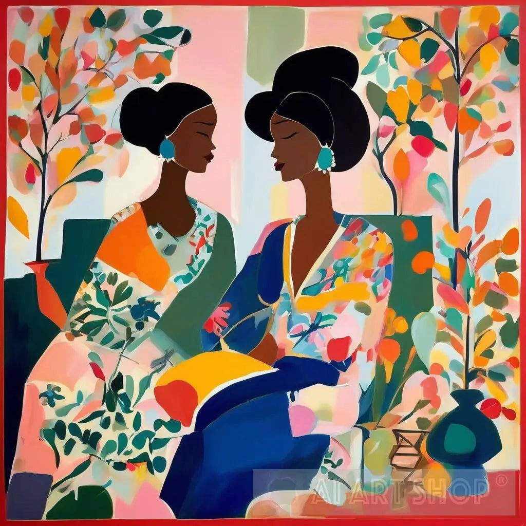 A vibrant color palette and bold shapes seamlessly,