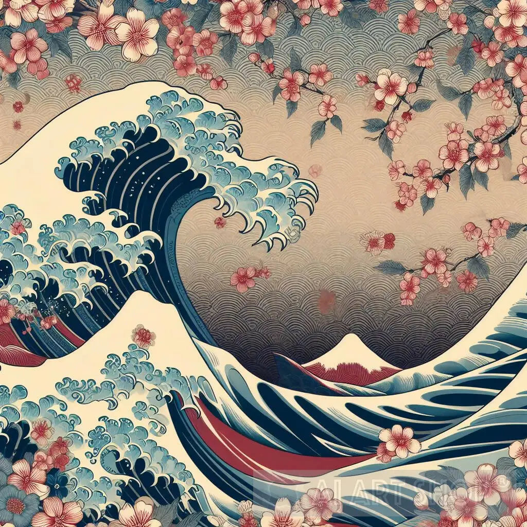 Japanese pattern, waves, Ilford film stock