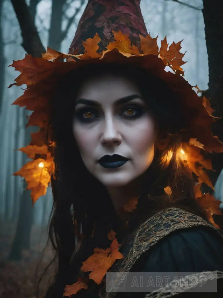 a witch in forest