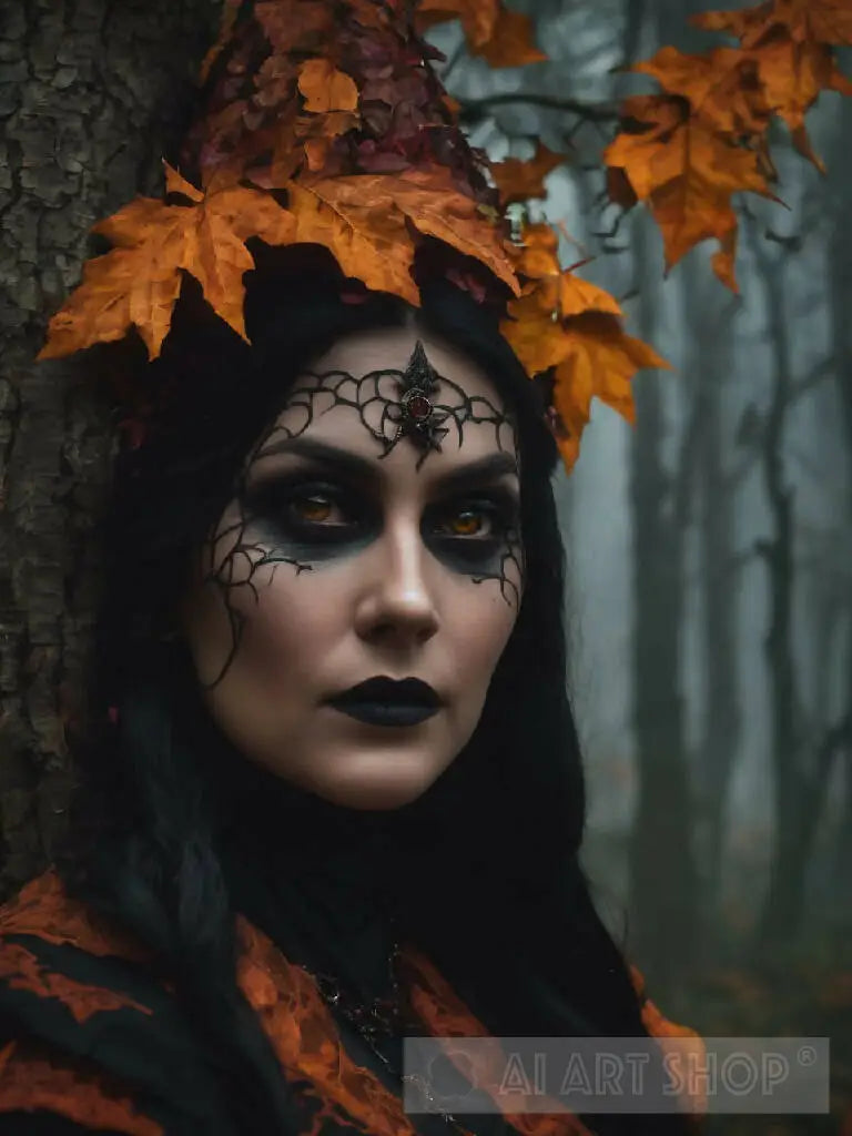 a witch in forest