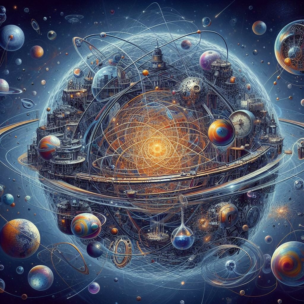 “Cosmic Architect: A Digital Masterpiece of Celestial Splendor”