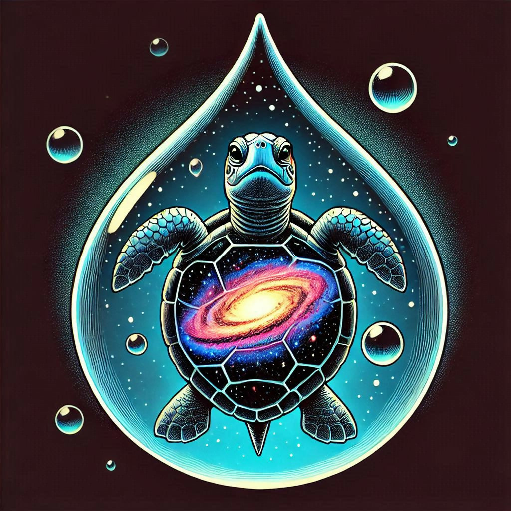 digital art, surreal art, nature art, cosmic art, turtle art, cosmi...