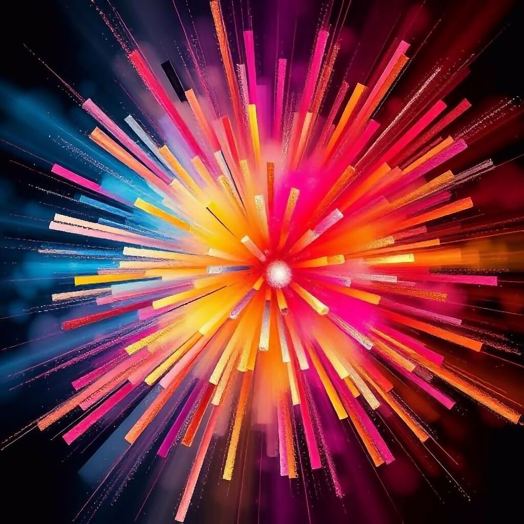 Colorful Dynamic Paint Splashes No. 7