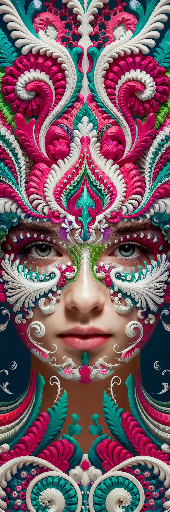 Artwork of a Young Woman's Face