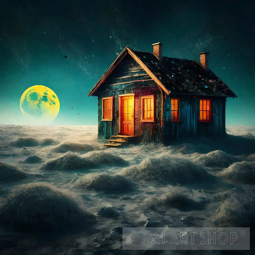 Abstract Beauty: Moonlit Desert Hues