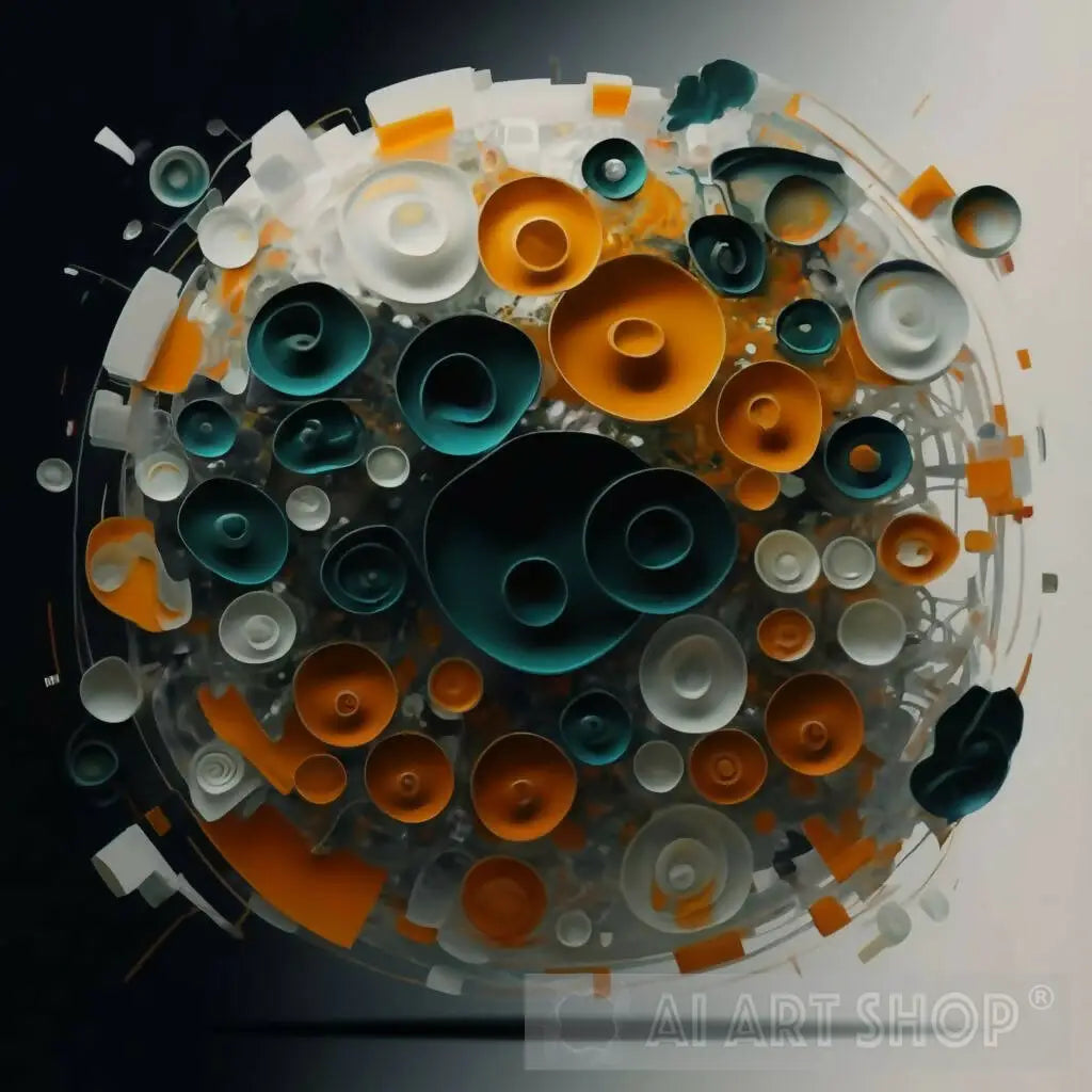 abstract, bio morphism, oil painting,