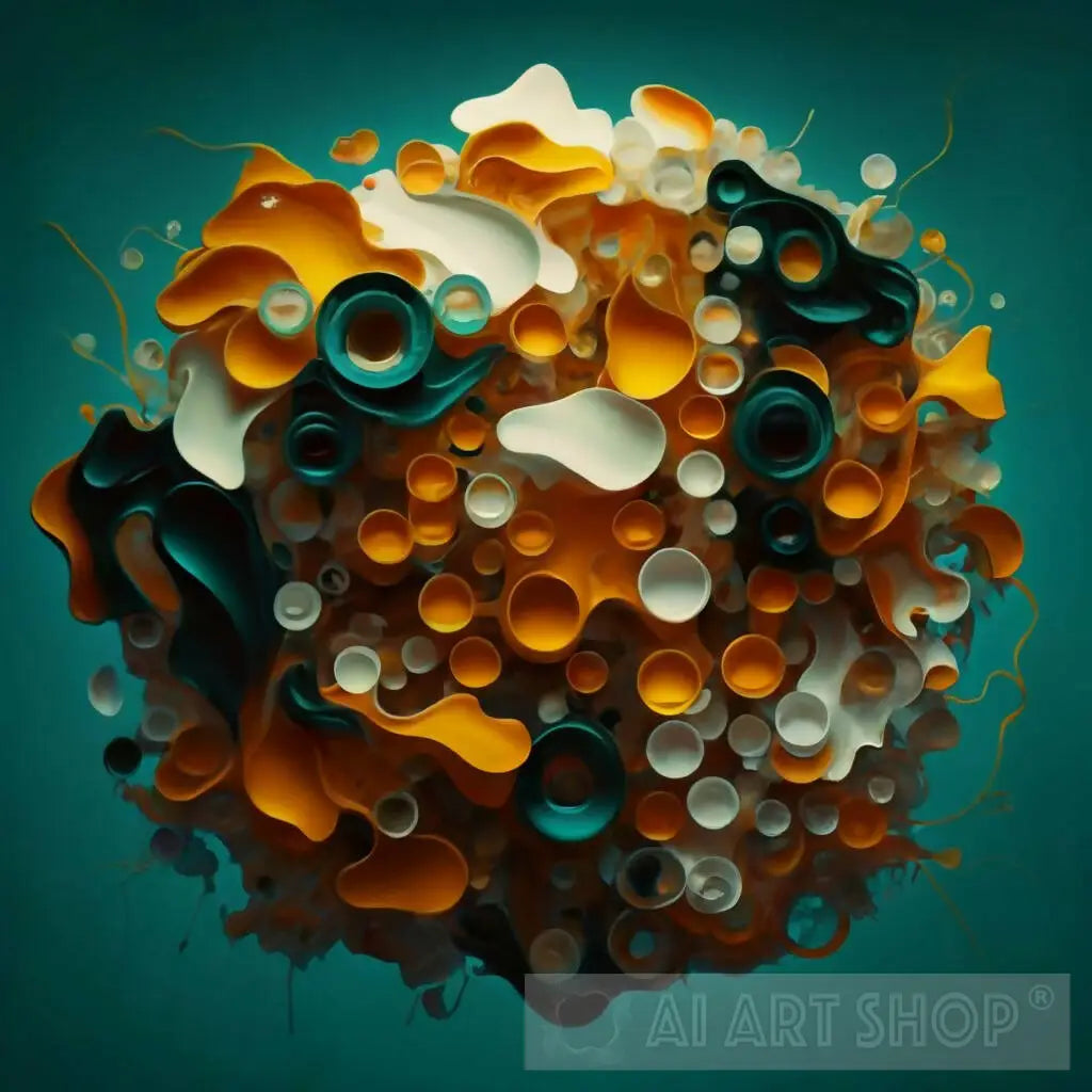 abstract, bio morphism, oil painting,