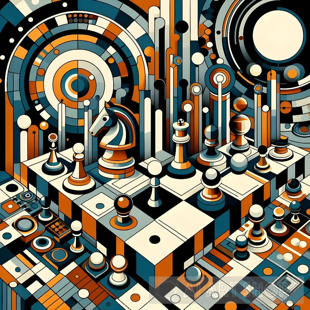 Abstract Chess Board, Abstract Art, Chess Board, Modern Design, Geo...