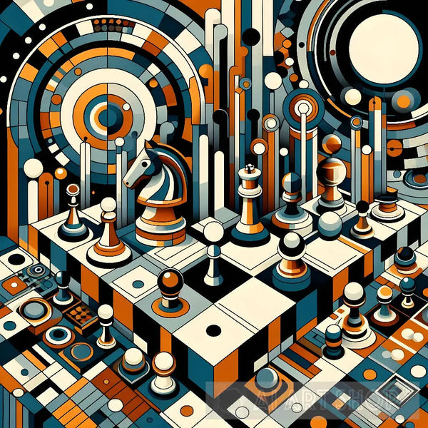 Abstract Chess Board, Abstract Art, Chess Board, Modern Design, Geo...