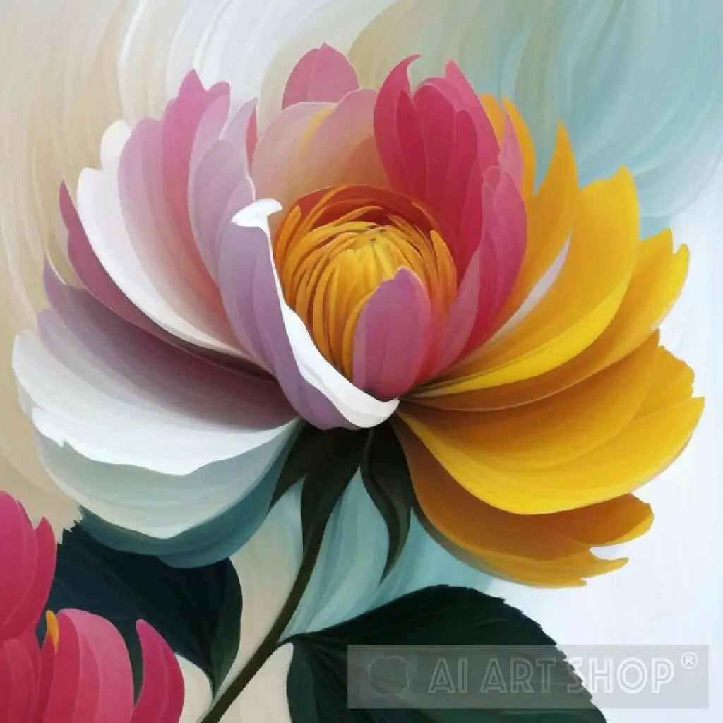 Abstract drawing of pastel flowers spring nature pastel flowers, fl...