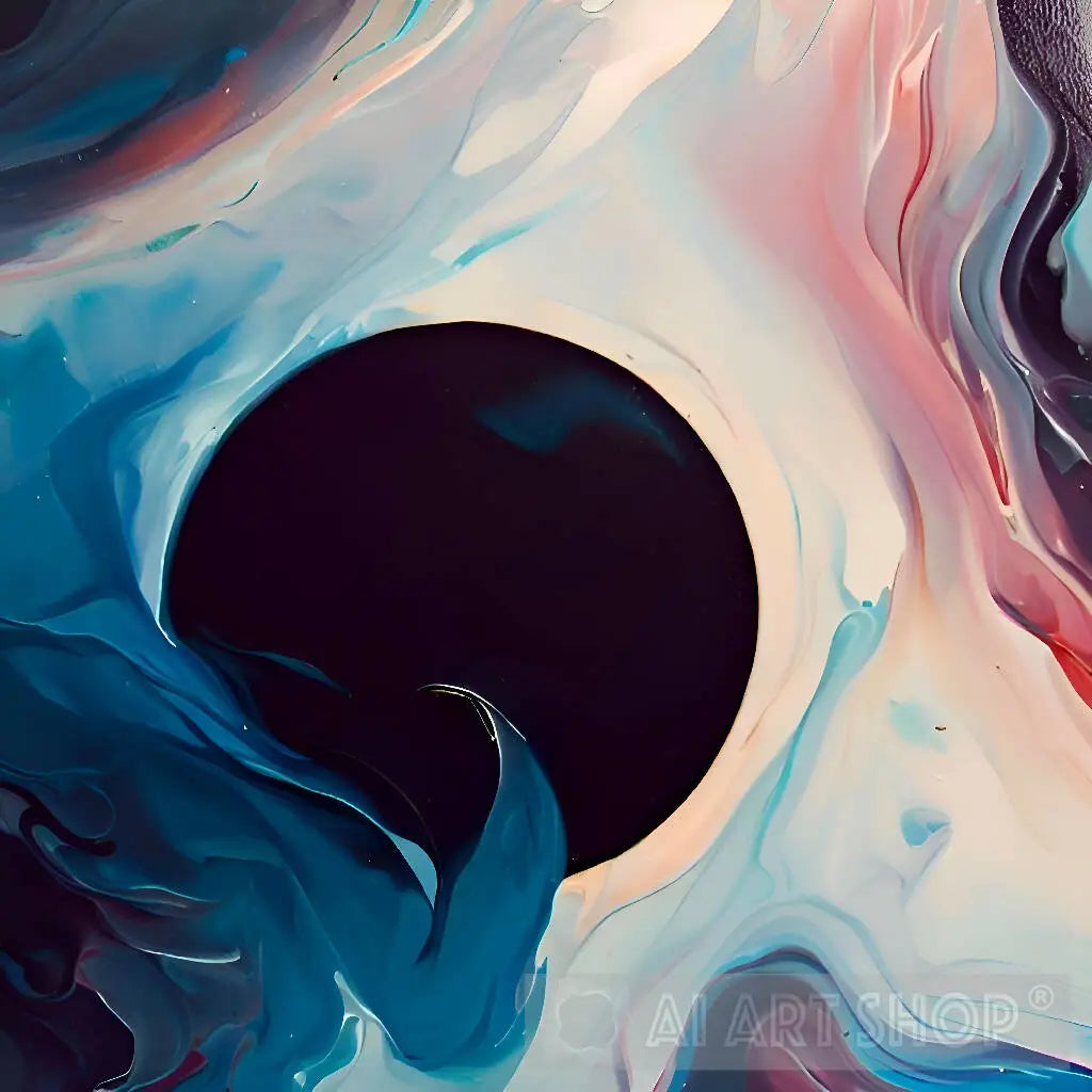 Abstract Eclipse Print - Captivating Celestial Artwork for Your Space