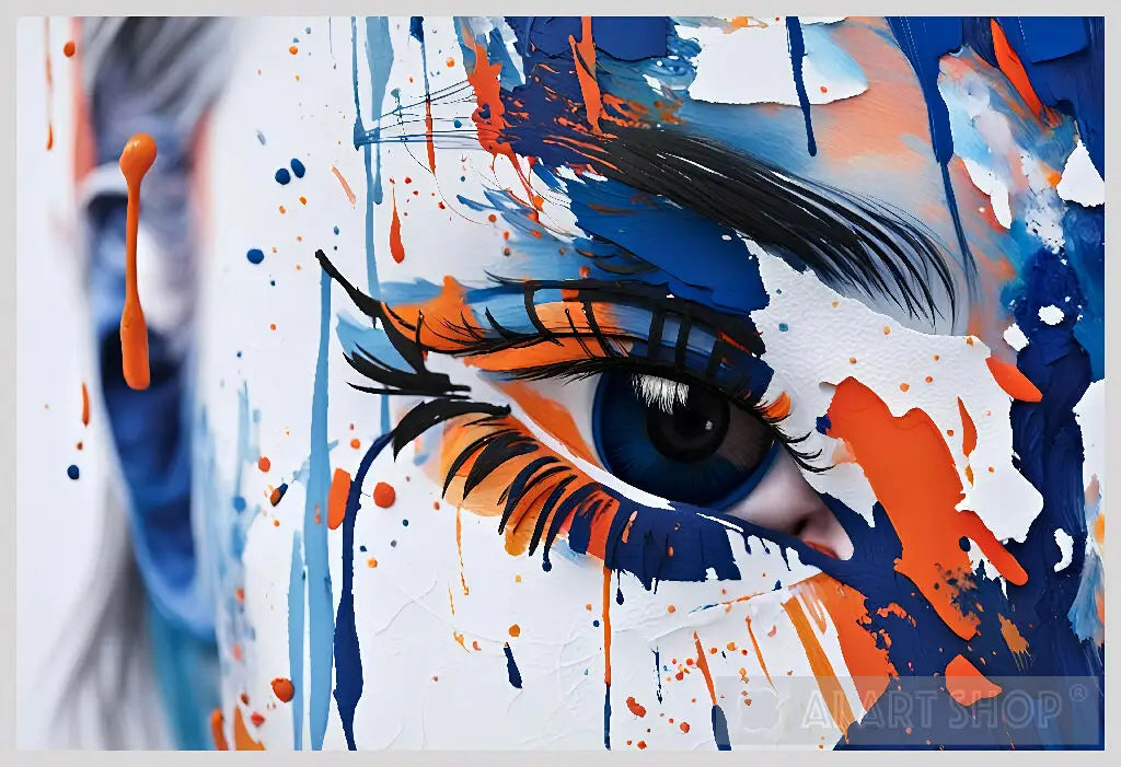 oil painting the beauty of blue eyes