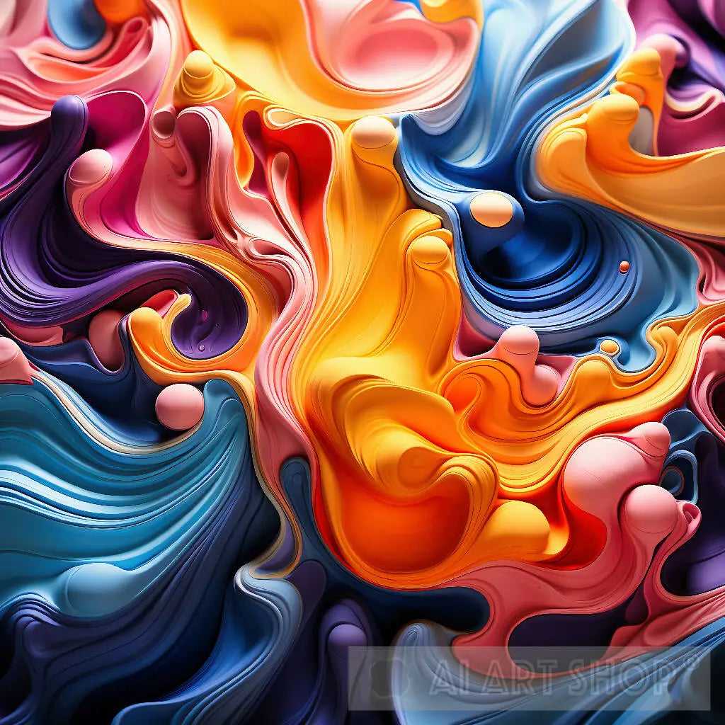 Brillent, colour, of Abstract Liquid, Amazing, colours, mixed up, t...