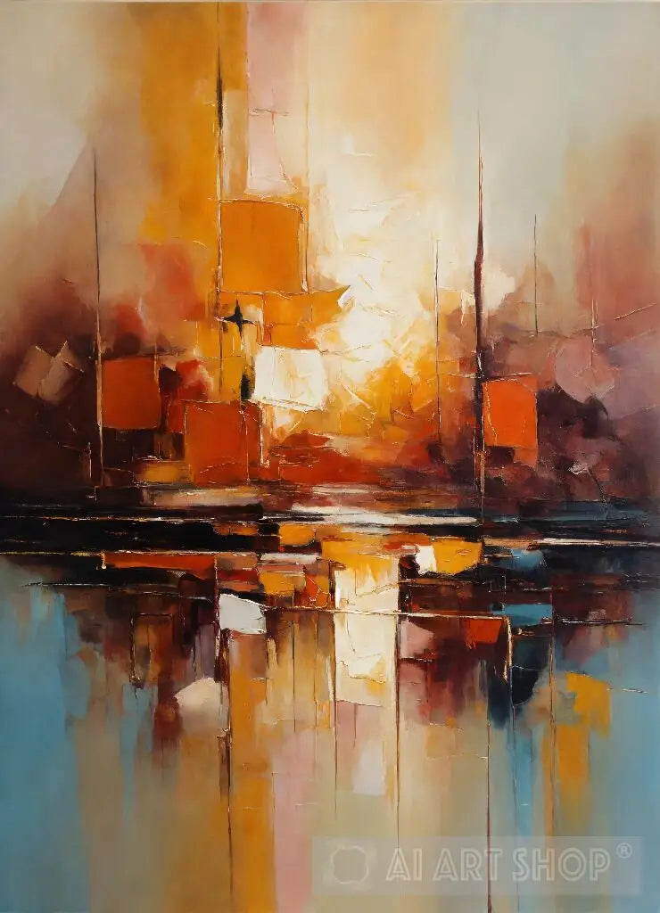 abstract oil painting of love in smooth tones