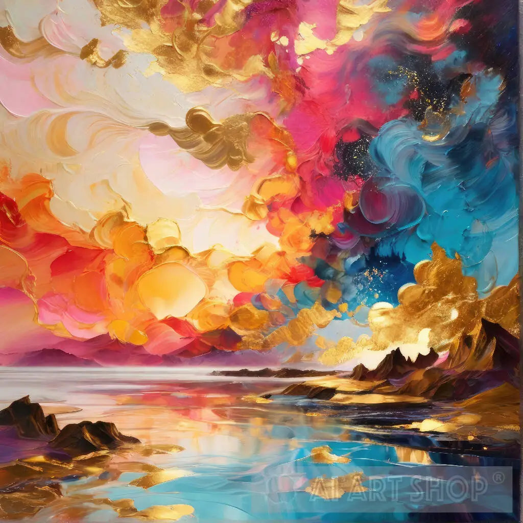 Abstract Art, Vivid Colors, Dynamic Compositions, Emotional Express...