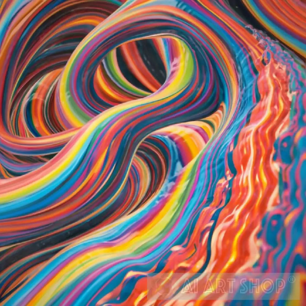 Abstract painting of a symphony of colors