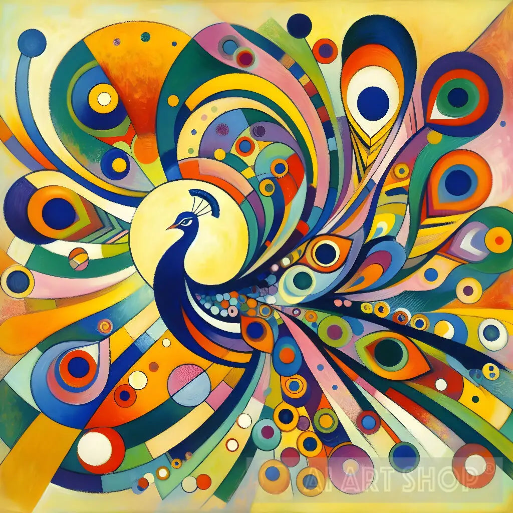 Abstract Peacock, abstract, peacock, feathers, vibrant, movement, m...