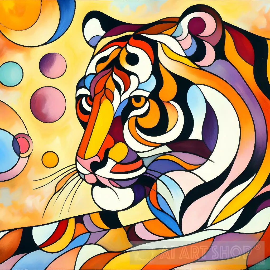 #Abstract Tiger, #modern art, #tiger art, #abstract animal, #contem...