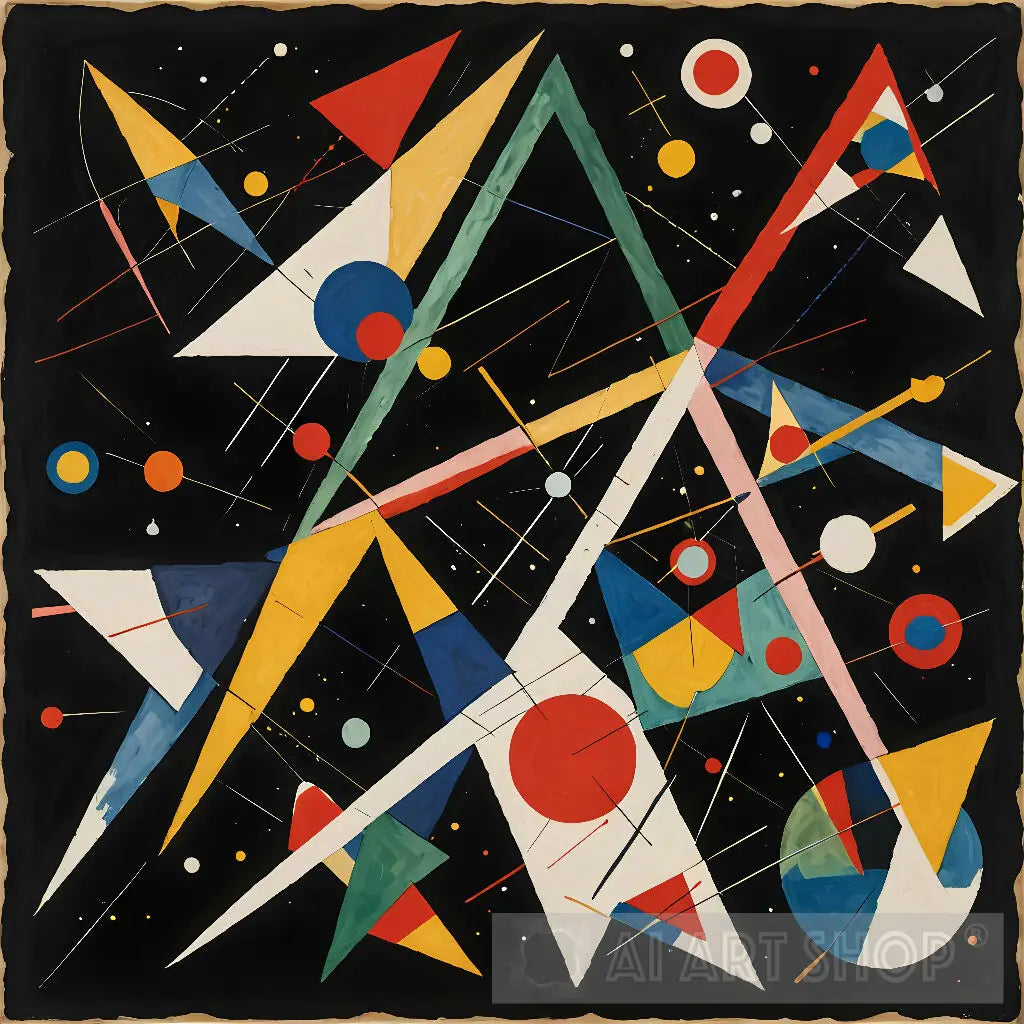 Constructivist Art: Abstract Design, Geometric Shapes, Primary Colo...