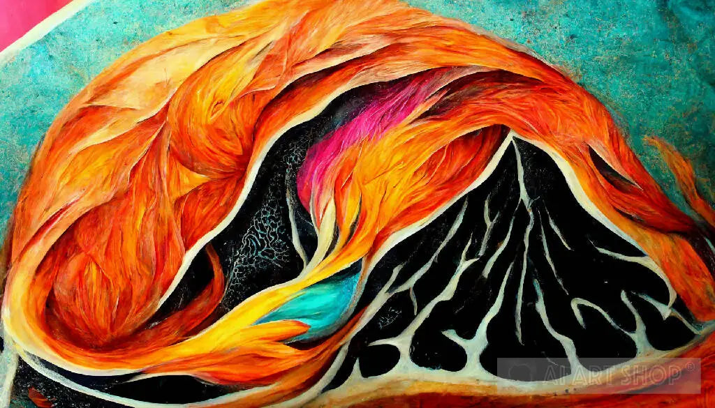 Ai abstract vulcano