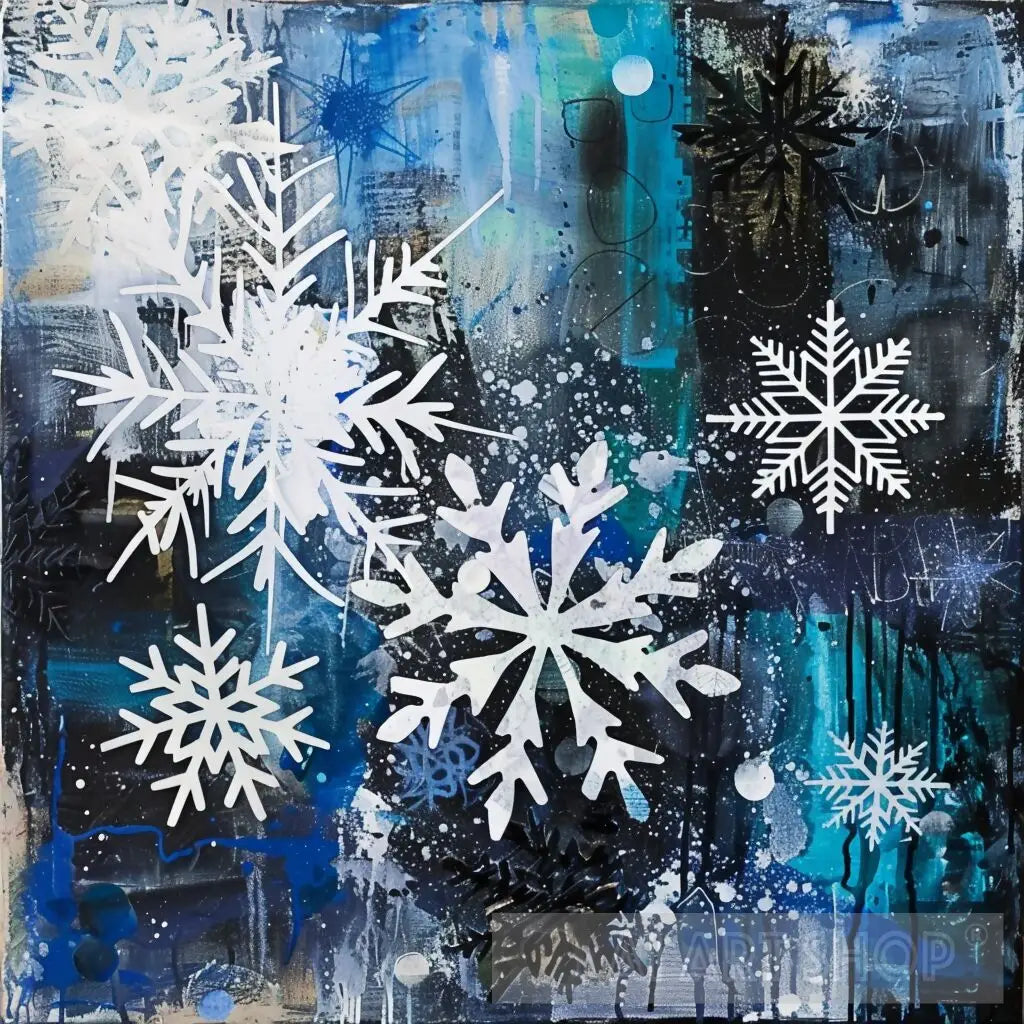 Abstract Winter Collage - Modern Art