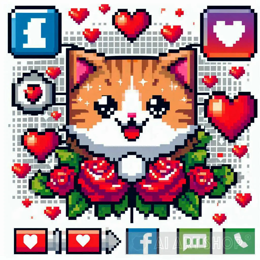 cat, cartoon, illustration, pixel, design, game, graphic, art, anim...