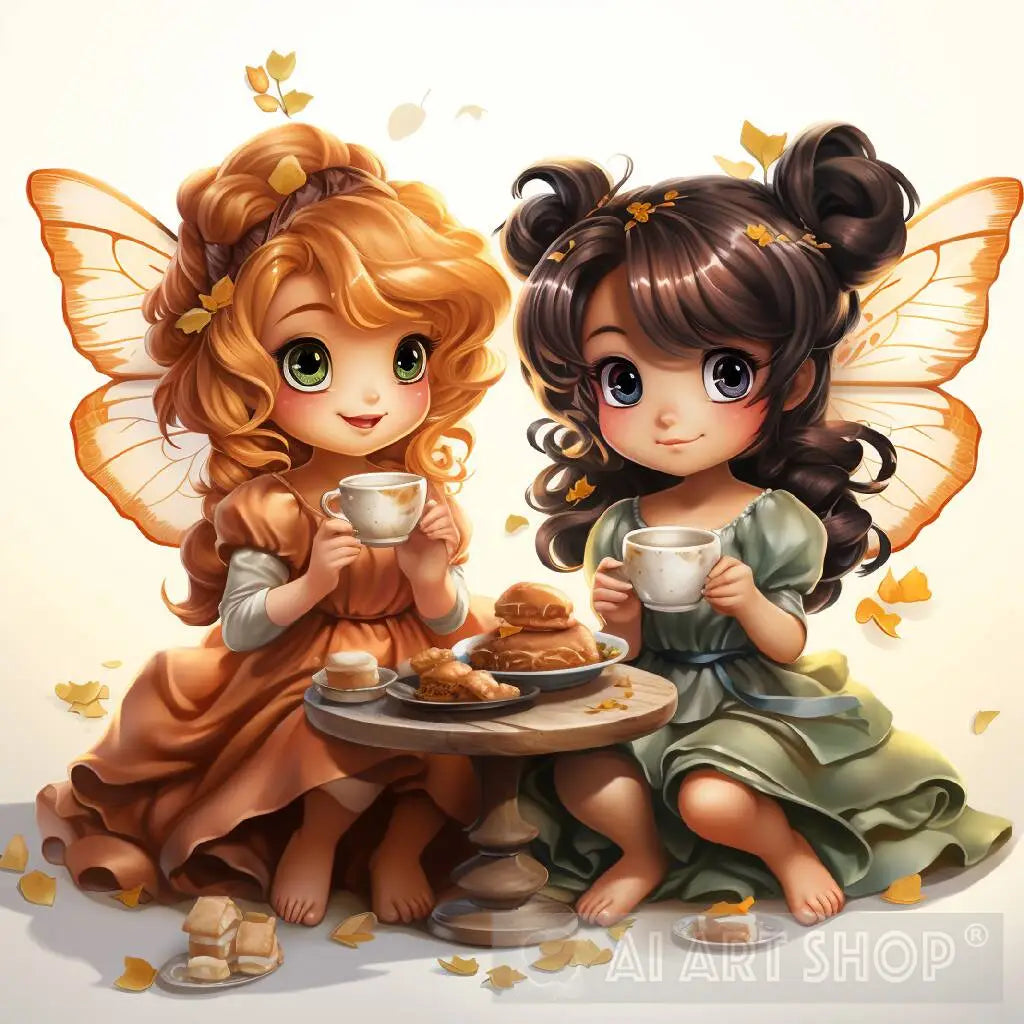 vintage, folklore, pixie, fairy, mushrooms, decorative, ornate, orn...